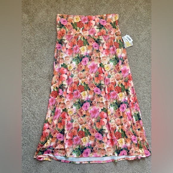 LuLaRoe | Skirts | Lularoe Maxi Skirt Nwt Full Length Flowy Multicolor ...